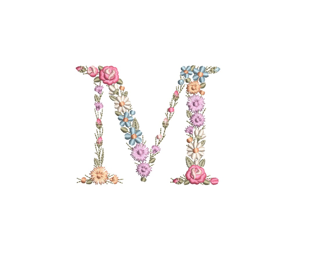 Machine Embroidery LETTER M Uppercase 3/75 Cm Dainty - Etsy Australia