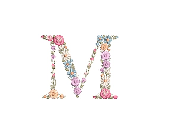 Home & Hobby 7 SIZES Alphabet Embroidery Design Pattern Font instant ...