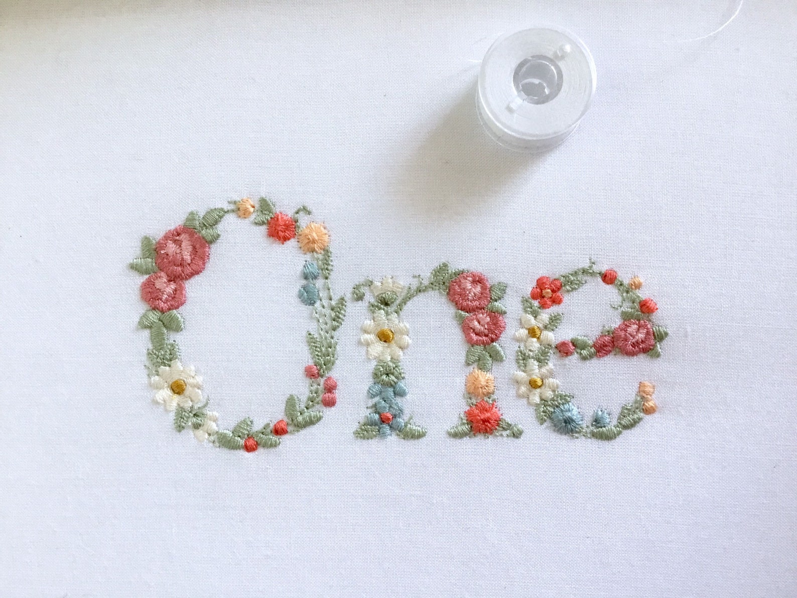 Machine Embroidery Design 4 X4 Hoop First Birthday One Year - Etsy