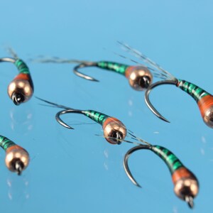 Green Perdigon Nymph, Barbless Fly, 3 Pack Euro Nymphs, Trout Flies - Etsy