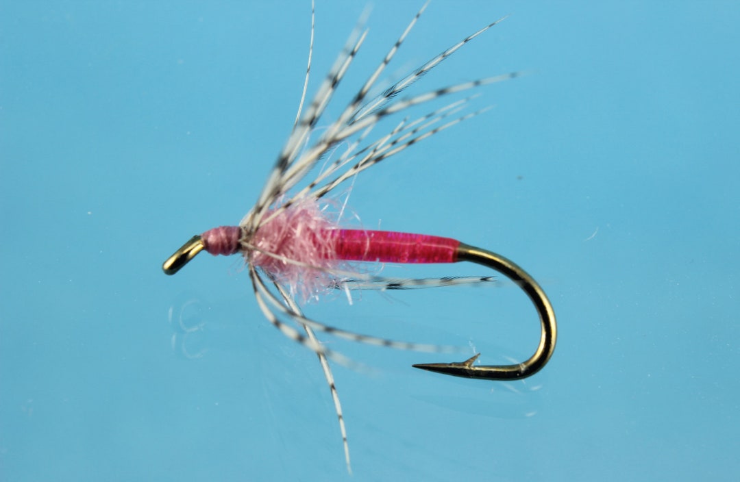 Raspberry Sherbet Soft Hackle, Barbed Hooks, Spider Fly, Partridge Fly ...
