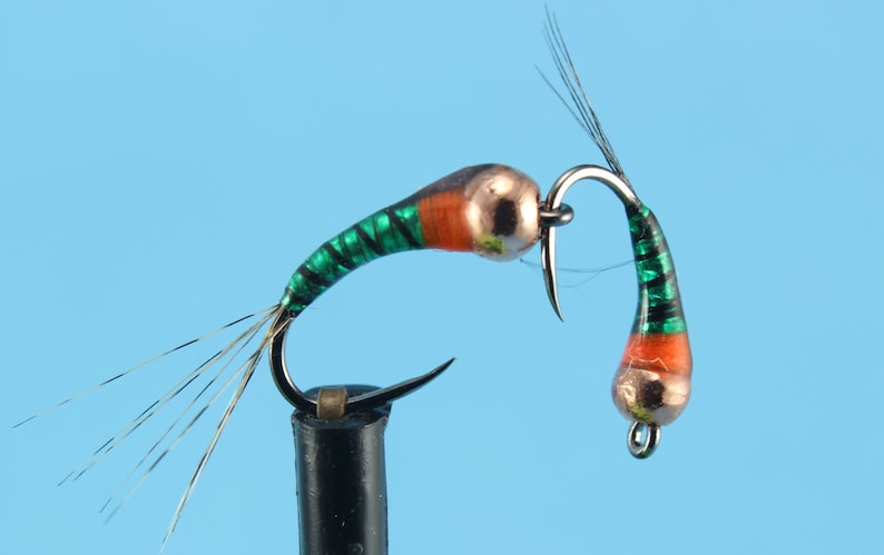 Green Perdigon Nymph, Barbless Fly, 3 Pack Euro Nymphs, Trout Flies - Etsy