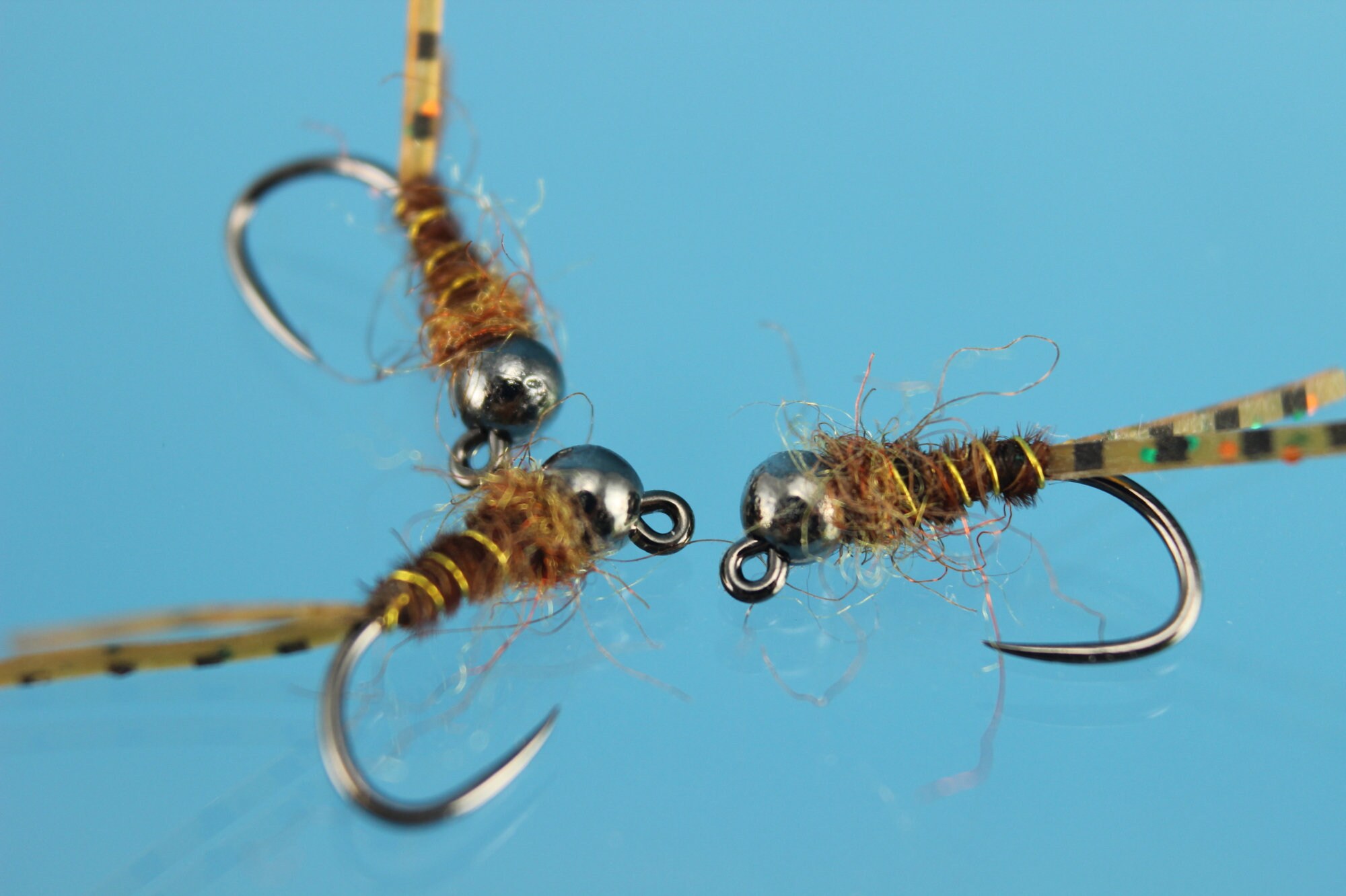 Euro Golden Stone Euro nymph 3 pack barbless flies jig | Etsy