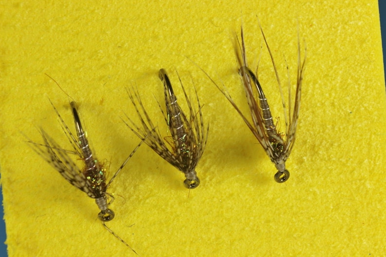 March Brown Soft Hackle Flies, (3 Pack) Fly Fishing Flies, Barbed or Barbless Hooks, Soft Hackle ...