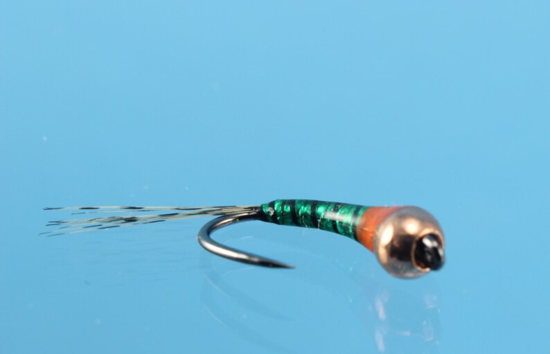 Green Perdigon Nymph, Barbless Fly, 3 Pack Euro Nymphs, Trout Flies - Etsy