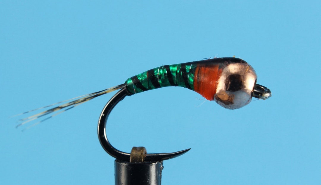 Green Perdigon Nymph, Barbless Fly, 3 Pack Euro Nymphs, Trout Flies - Etsy