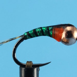 Green Perdigon Nymph, Barbless Fly, 3 Pack Euro Nymphs, Trout Flies - Etsy