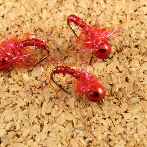 Tungsten Blood Midge, 3 Pack Midge Flies - Etsy