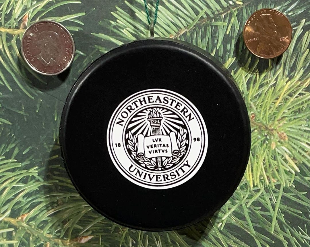 Northeastern Huskies Custom Hockey Puck Ornament UPIC 24 - Etsy