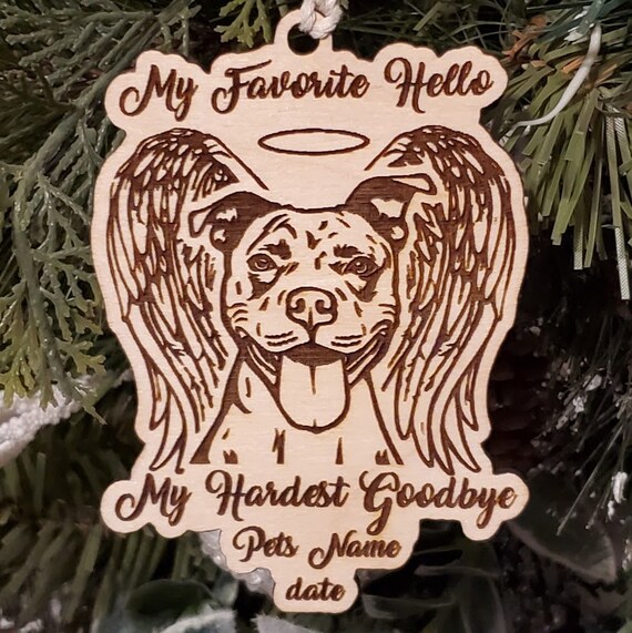 My Favorite Hello Pitbull Christmas Ornament or Mirror | Etsy