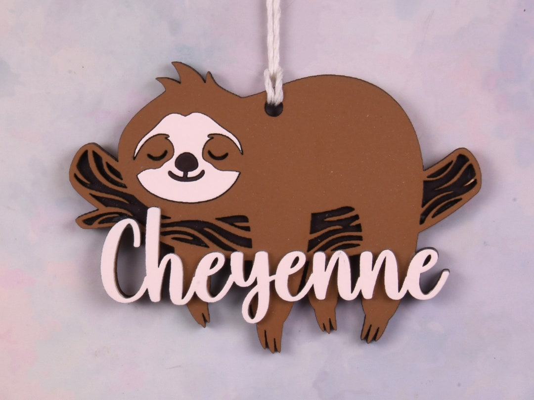 Sloth Name Tag gift Basket or Easter Basket Ornament - Etsy