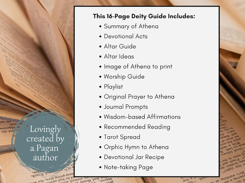 Athena Worship Guide: Hellenic Paganism Starter Kit (PDF) - Etsy
