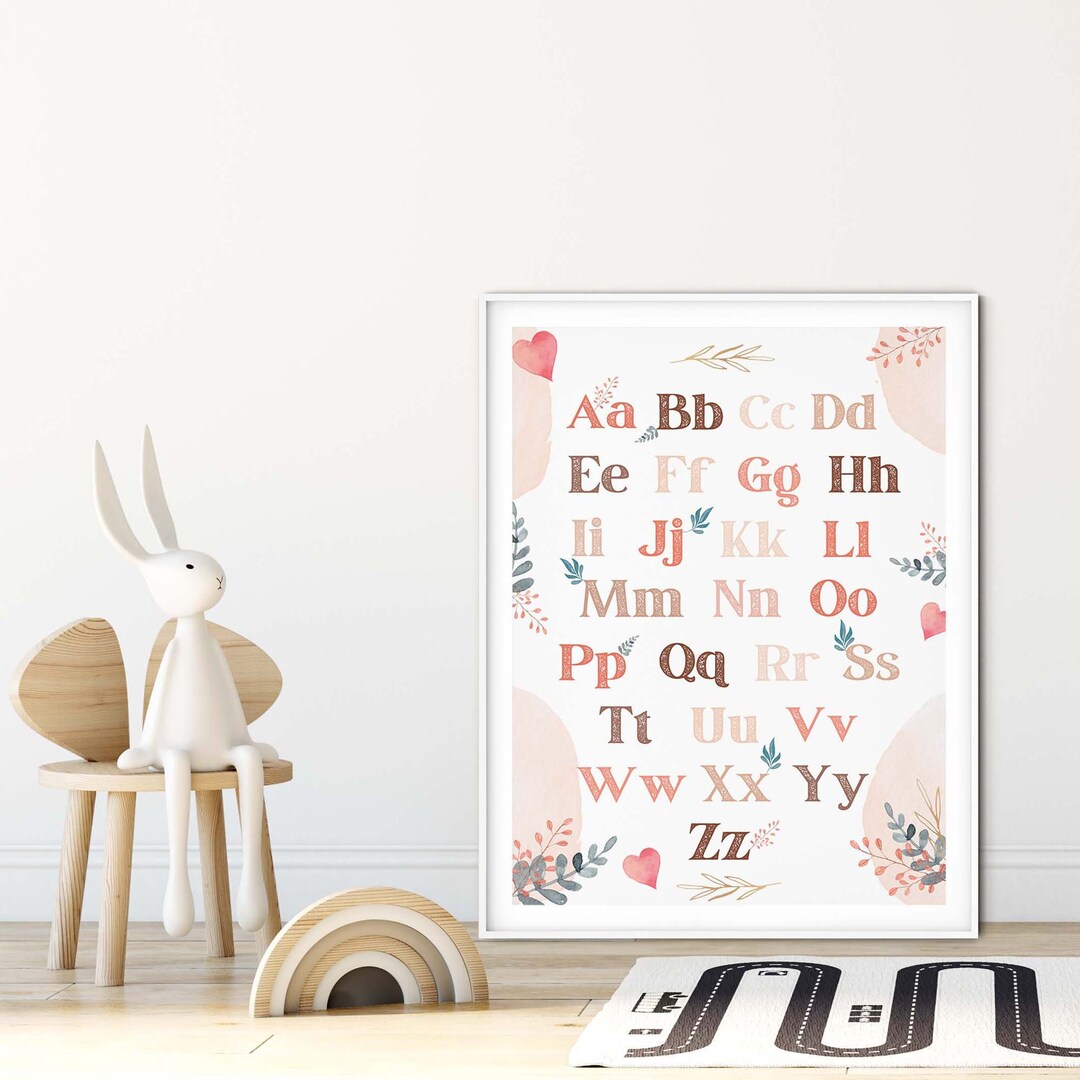 Mani's Alphabet Wall Art Print, PRINTABLE Wall Art, Boys Bedroom Decor ...