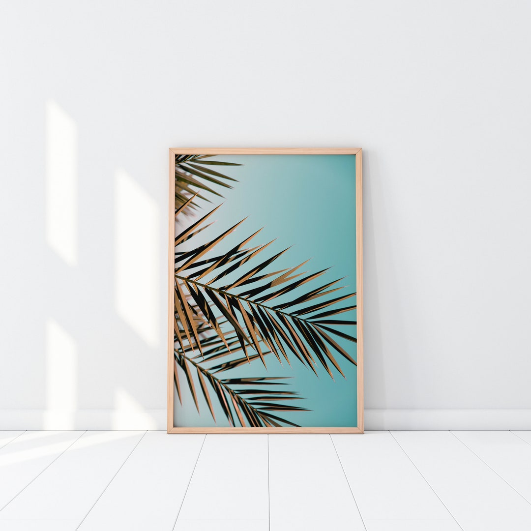 Palm Tree Print Wall Art Tropical Print Palm Leaf Print Etsy
