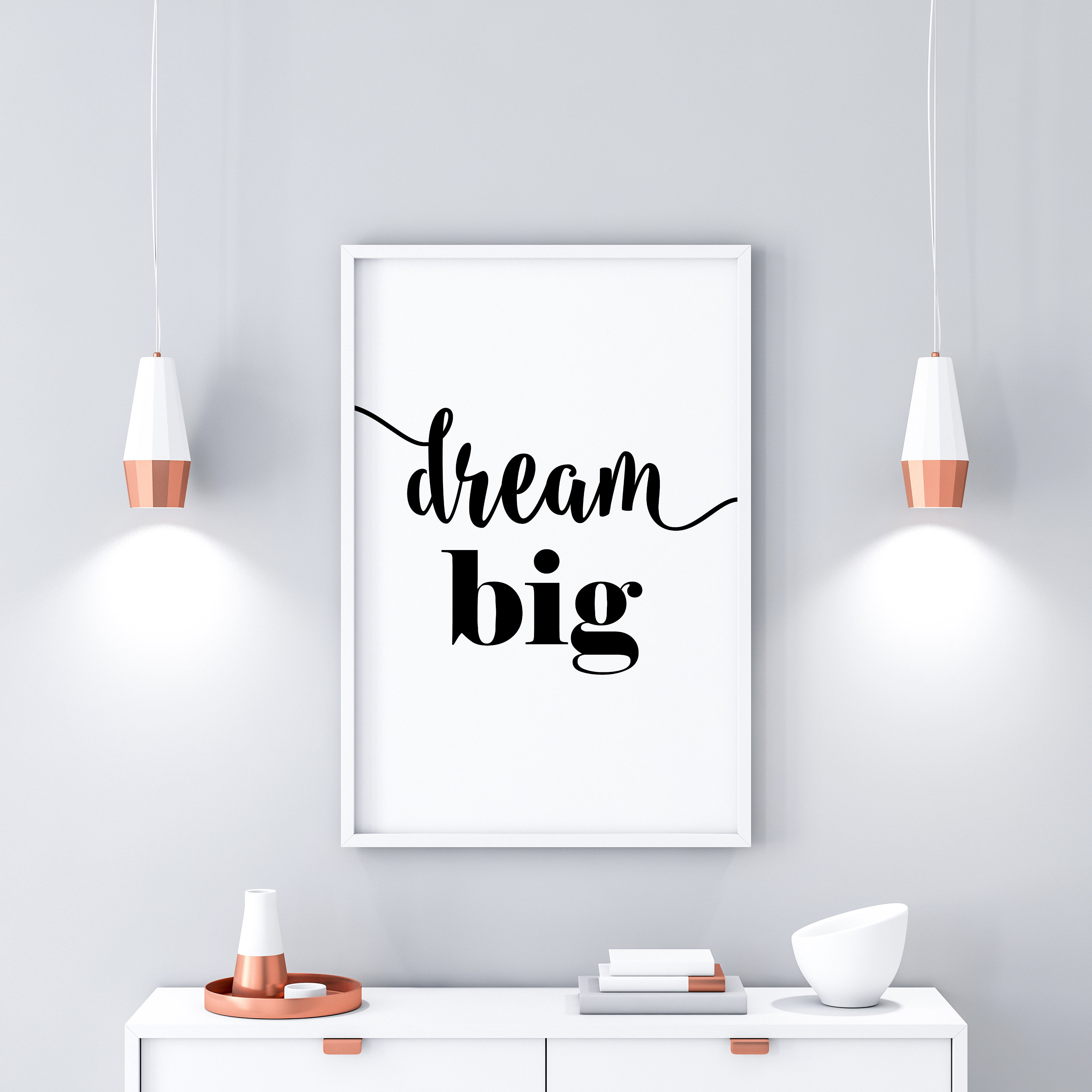 Dream Big Motivational Poster Quote Prints Inspirational Art | Etsy