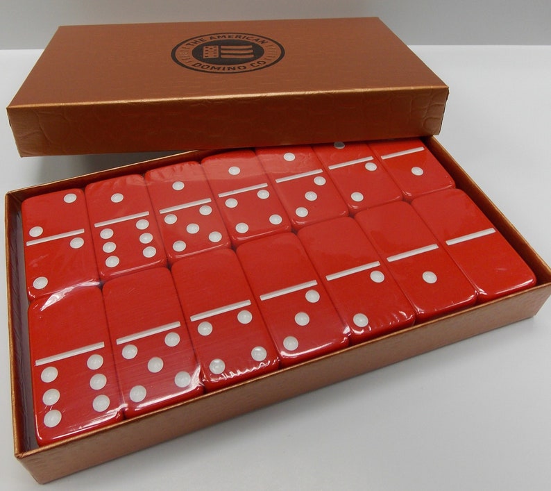 Red Dominoes in Gift Box Tournament size | Etsy