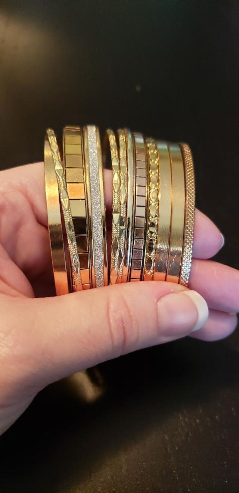 Vintage Gold Bangle Stack Bangle Stack Bangle Set Vintage - Etsy