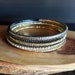 Vintage Black and Gold Bangle Stack, Bangle Stack, Bangle Set, Vintage ...