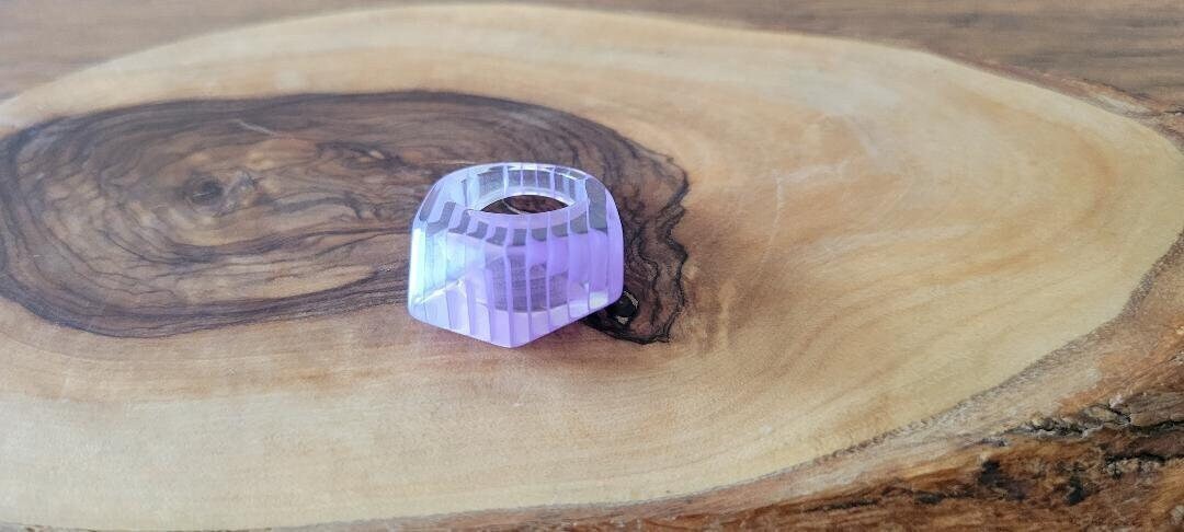 Vintage Lucite Abstract Ring, Vintage Statement Ring, Lucite Rings ...