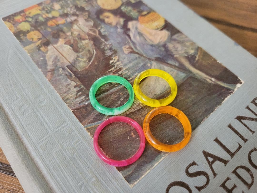 Vintage Lucite Rings Vintage Lucite Ring Stacking Rings | Etsy