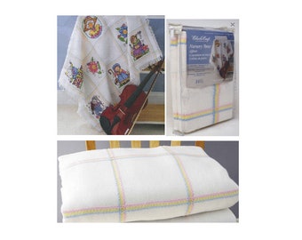 Charles Craft Blank for Cross Stitch 16ct Evenweave Throw Blanket ...