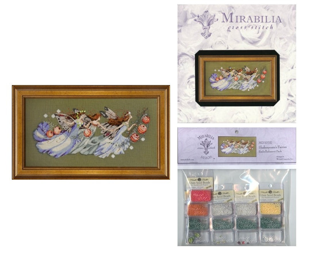 MIRABILIA Cross Stitch PATTERN & EMBELLISHMENT Pack Shakespeare's ...