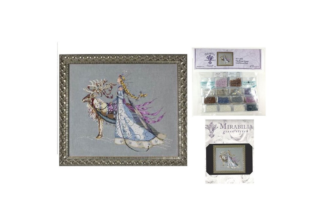 MIRABILIA Cross Stitch PATTERN & EMBELLISHMENT Pack Snow Queen MD143 - Etsy