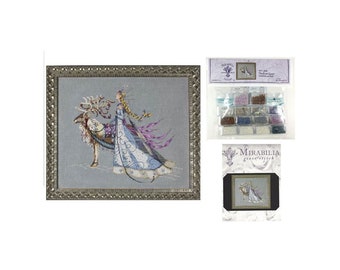 Nora Corbett MIRABILIA Cross Stitch PATTERN & EMBELLISHMENT Bead Pack ...