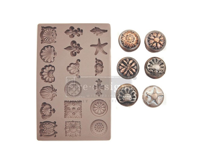 Prima Silicone MOULD Mold SEAWASHED TREASURES Food Safe Air Dry Clay ...