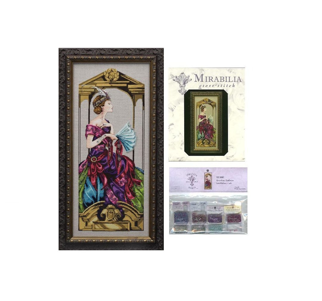 MIRABILIA Cross Stitch PATTERN & EMBELLISHMENT Pack Venetian Opulence ...