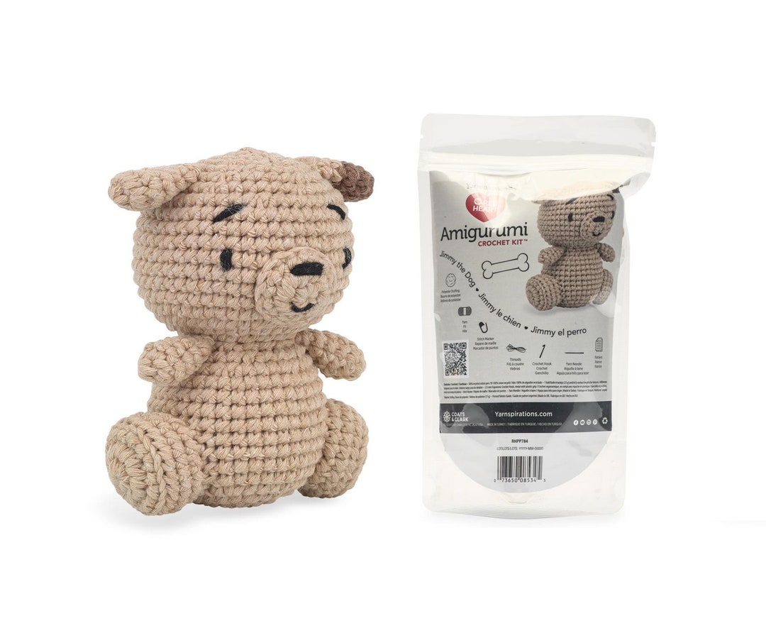 Red Heart Amigurumi DIY Crochet Kit Jimmy the Dog Yarn Tools ...