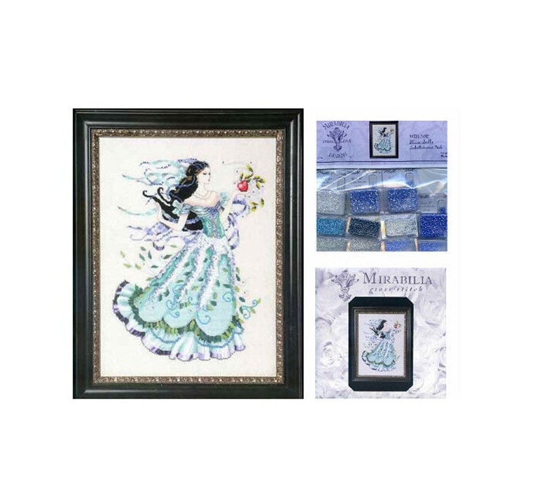 MIRABILIA Cross Stitch PATTERN & EMBELLISHMENT Pack Biancabella MD130 ...