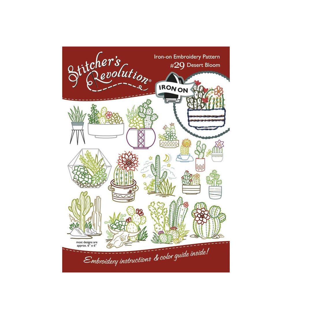 Stitchers Revolution IRON ON Embroidery Patterns 29 DESERT - Etsy