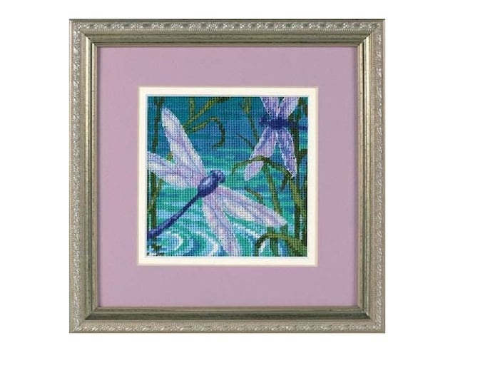 DIMENSIONS Needlepoint Stitch Kit DRAGONFLY PAIR 5 X 5 - Etsy