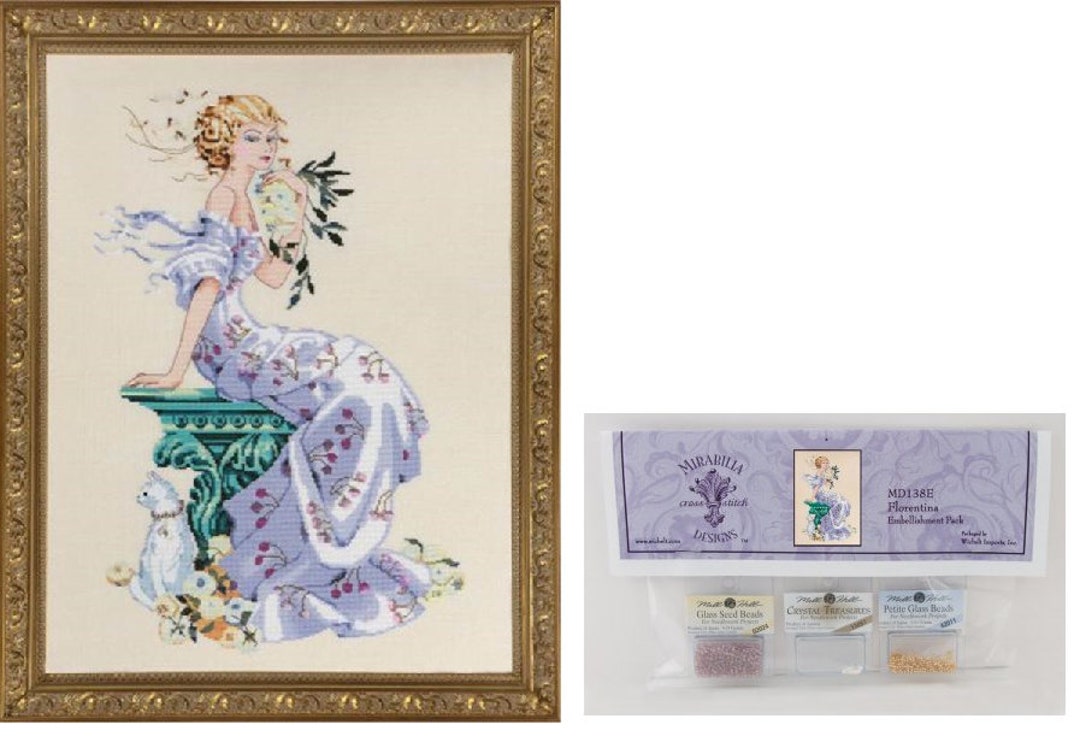 MIRABILIA Cross Stitch PATTERN & EMBELLISHMENT Pack Florentina MD138 - Etsy