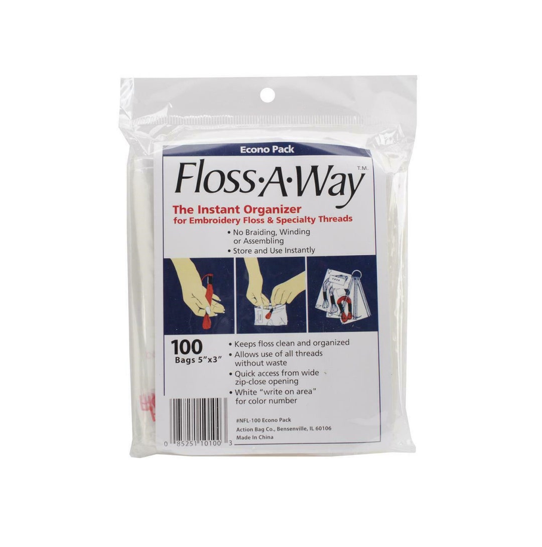FLOSS ORGANIZER BAGS Cross Stitch Embroidery 100pc Needlework Thread ...