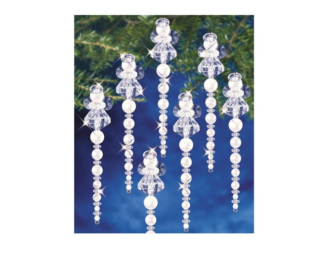 The Beadery Beaded Christmas Ornament Craft Kit 7476 Icicle Angels ...
