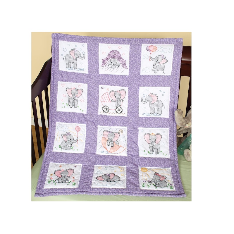 Elephant Quilt Block - Etsy