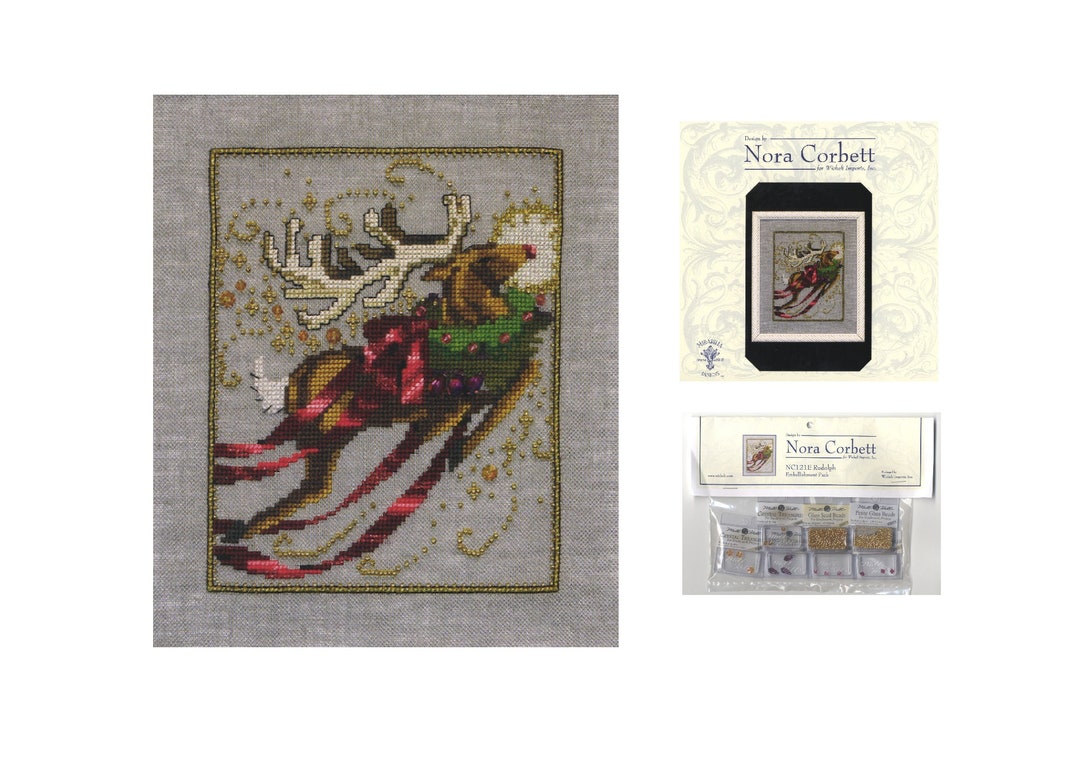 Nora Corbett MIRABILIA Cross Stitch PATTERN & EMBELLISHMENT Pack ...