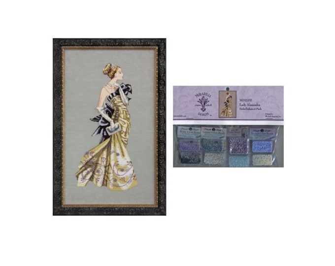 MIRABILIA Cross Stitch PATTERN & EMBELLISHMENT Pack Lady - Etsy