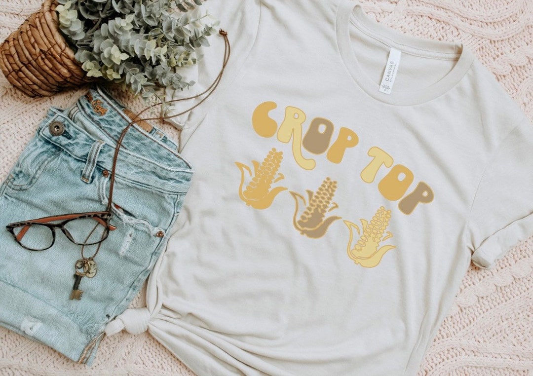 Crop Top Corn Farmer Woman in Ag Funny Agriculture - Etsy