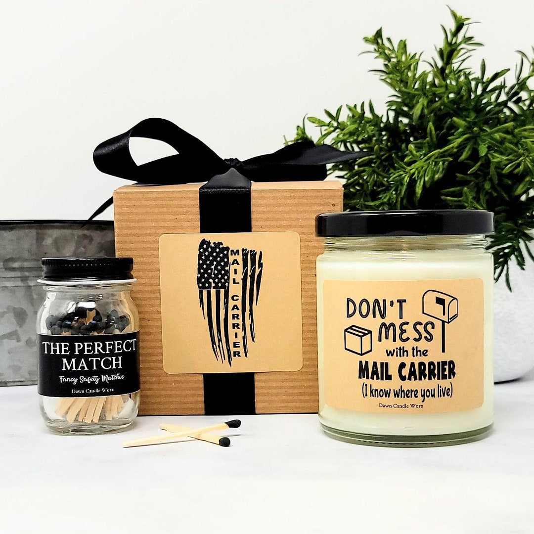 Gift for Mailman - Gift for Postal Worker - Soy Candle Gift Set - Gift ...