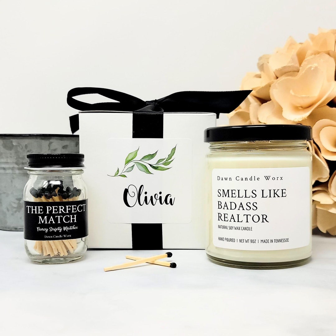 Gift for Realtor Gift for Real Estate Agent Best Realtor Candle ...
