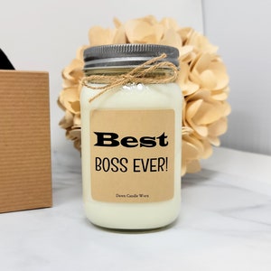 Gift for Boss Best Boss Ever Boss Candle Supervisor Gift Manager Gift ...