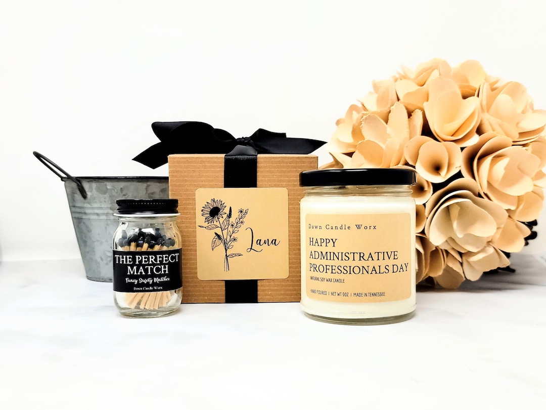Happy Administrative Professionals Day Gift Candle Executive Assistant ...