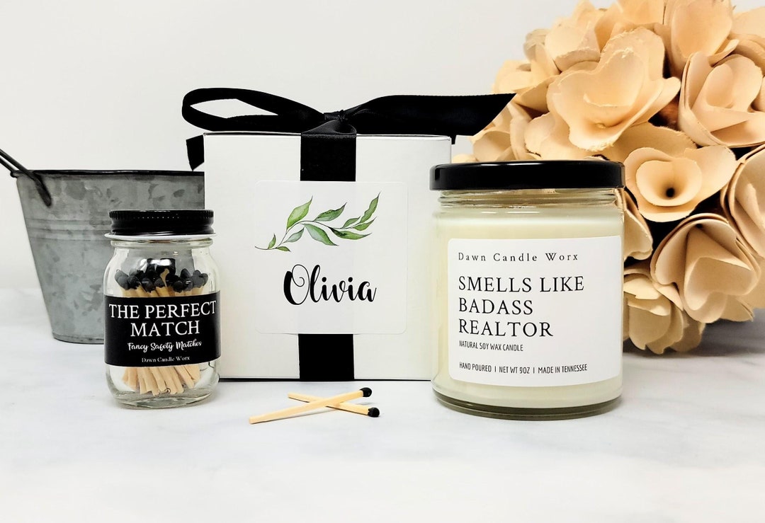 Gift for Realtor Gift for Real Estate Agent Best Realtor Candle ...