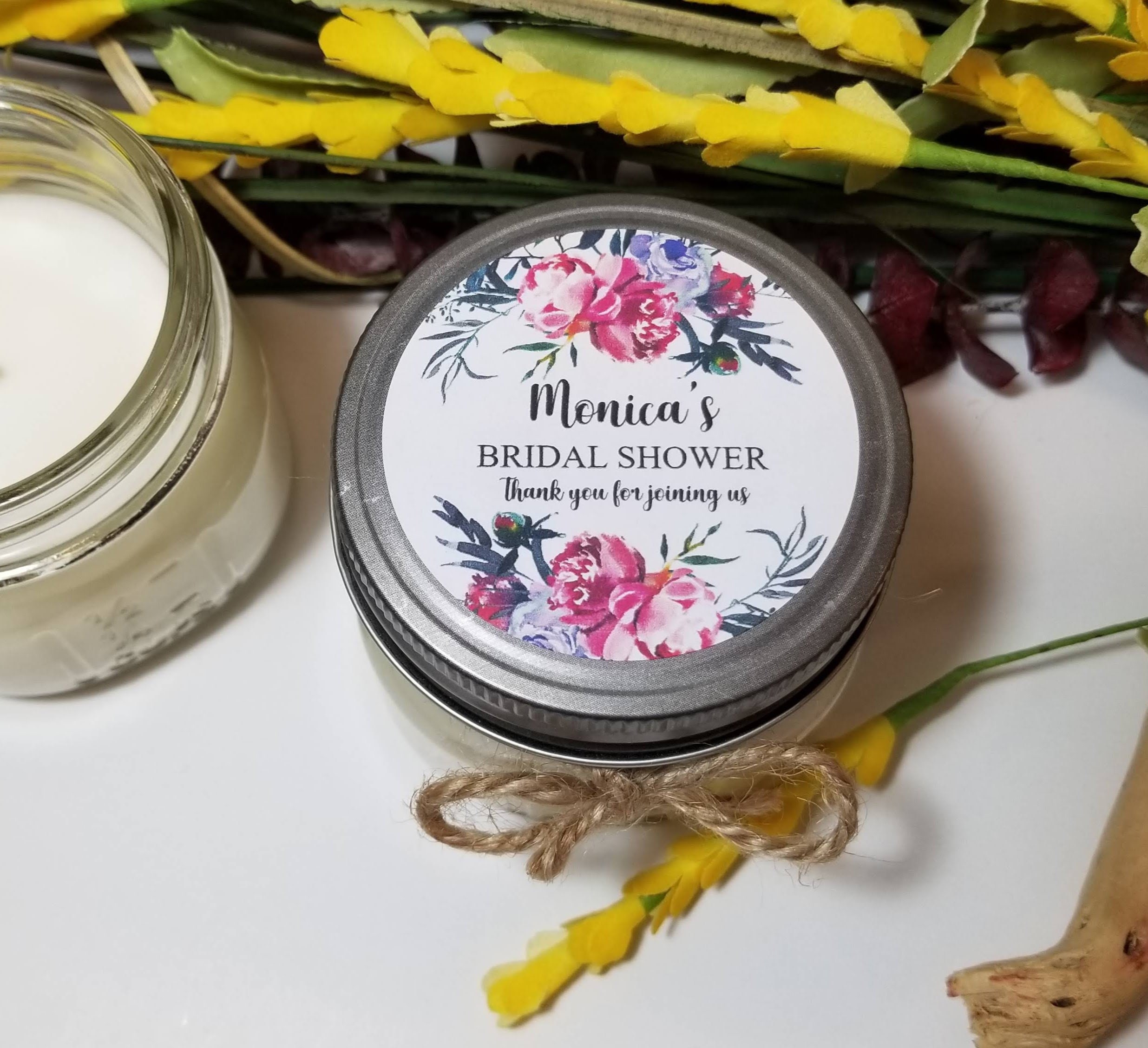 12 4 Oz Personalized Bridal Shower Favors Bridal Shower Etsy