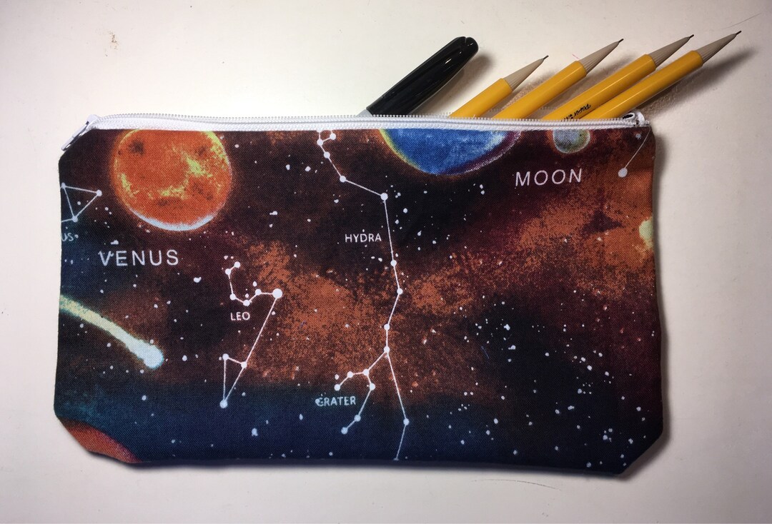 Galaxy, Constellations, and Planets Zip Pouch/pencil Case - Etsy