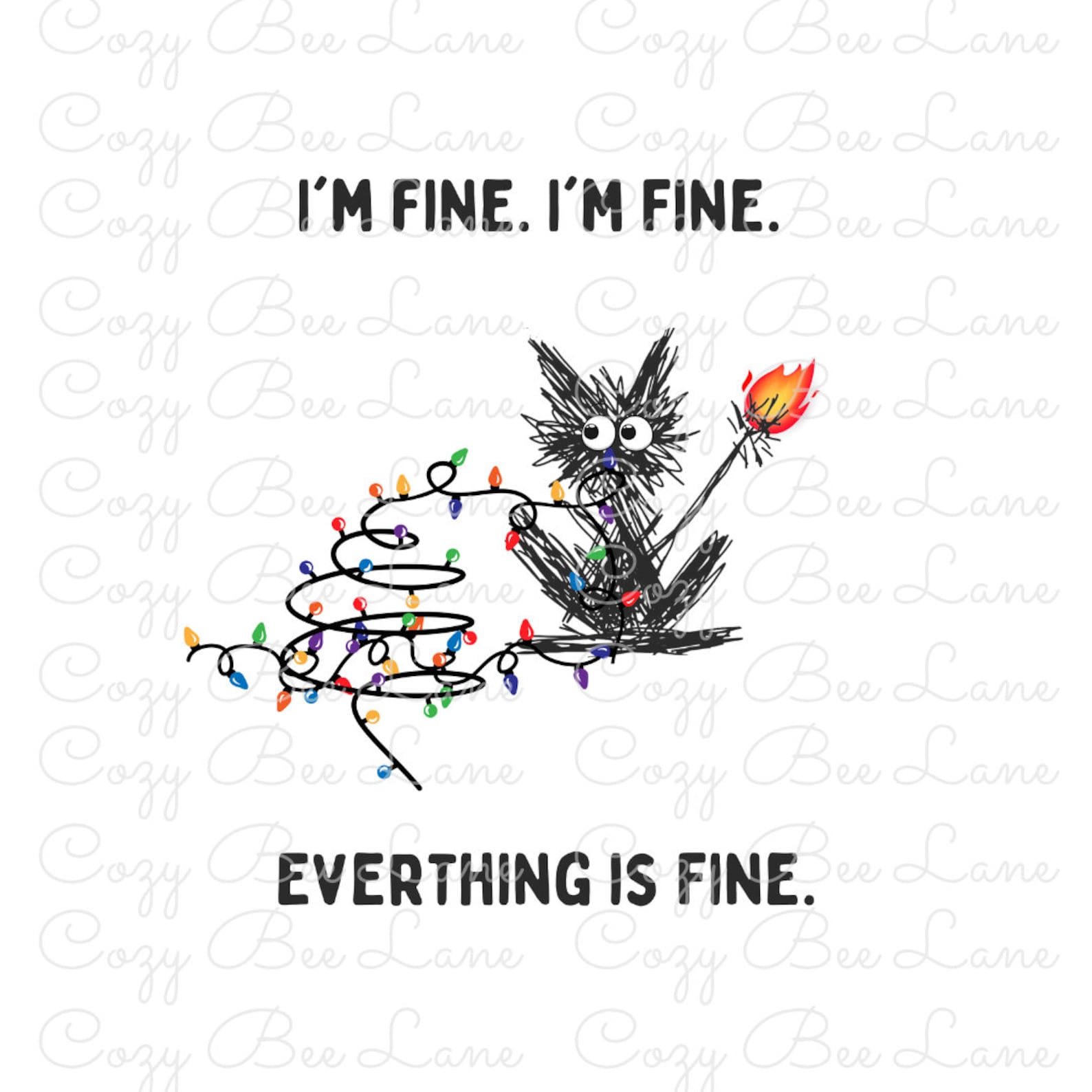 It's Fine I'm Fine SVG PNG | Its Fine Svg | Im Fine Svg | Everything is ...