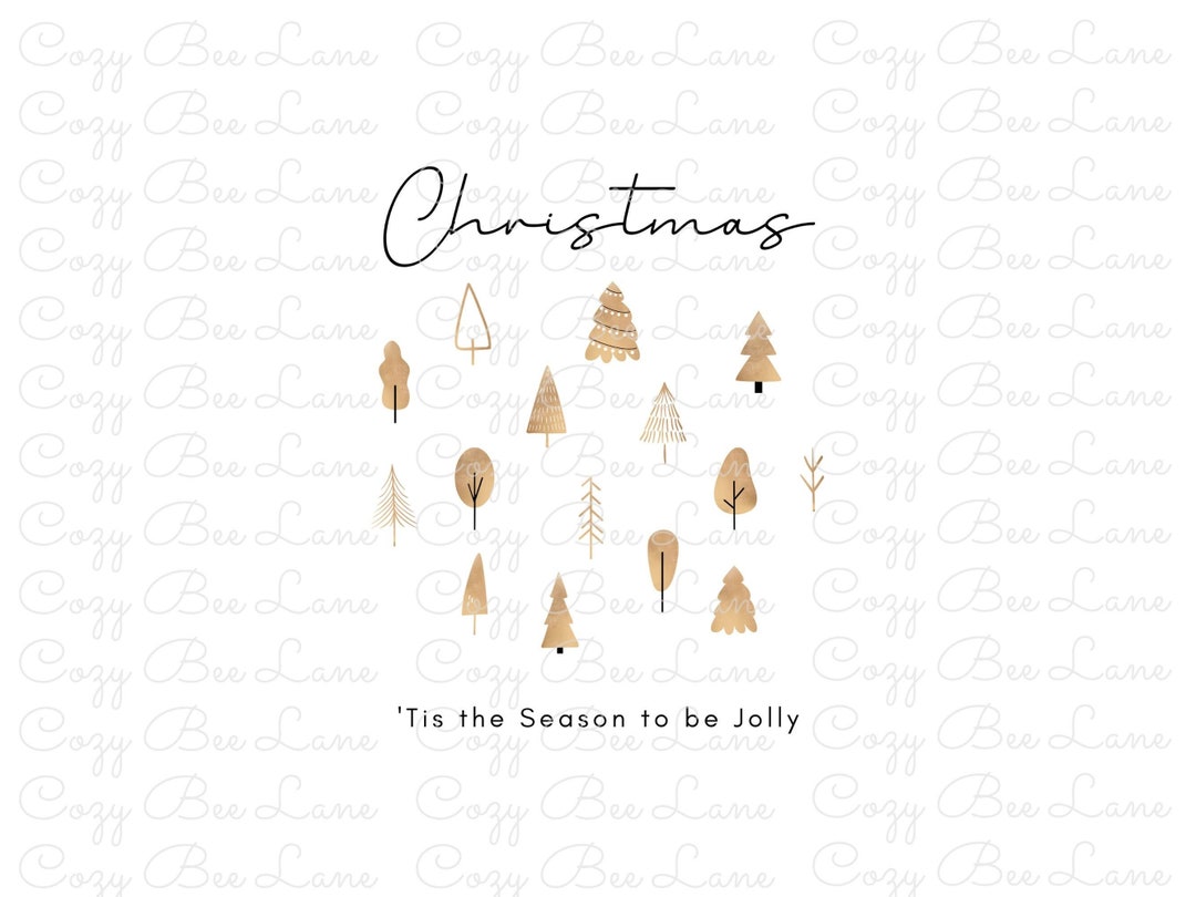 Boho Christmas Trees PNG File for Sublimation Design Digital Download T ...